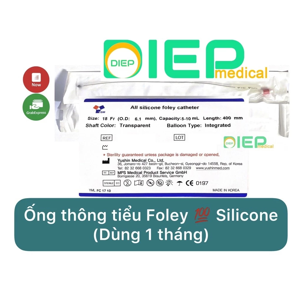 🍀 FOLEY SILICONE YUSHIN (HÀN QUỐC), CLINY (NHẬT) - Ống thông tiểu bằng ...