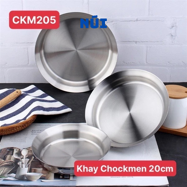 Khay Đĩa inox 18/10 Kiêm Chảo Chockmen size 20cm CKM205, Khay làm bánh, Khay nấu bếp từ | Shopee ...
