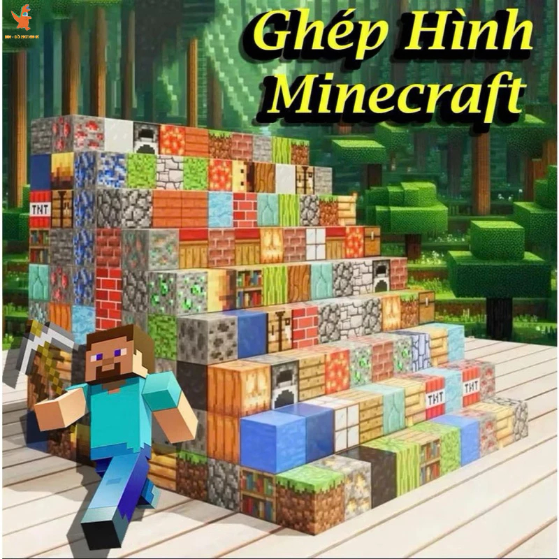 ( Mua 100 tặng 10 ) Sét 100 Khối Block Minecraft Nam Châm Từ Tính, Đồ ...