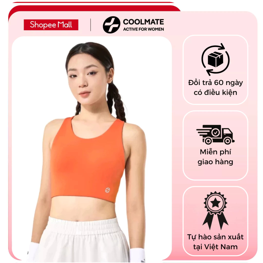 Áo Bra thể thao nữ chạy bộ/tập gym Medium Support co giãn, thoáng khí ...