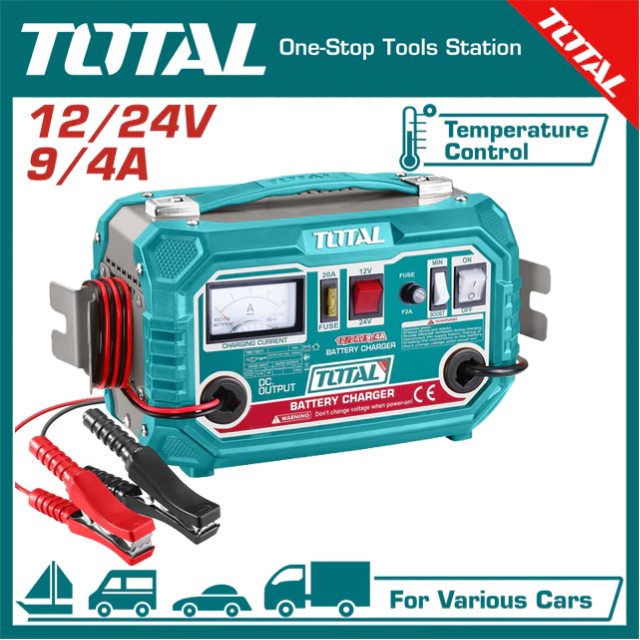 Máy sạc bình ắc quy cho xe máy và ô tô 12V/24V Total TBC1601-TBC1501 ...