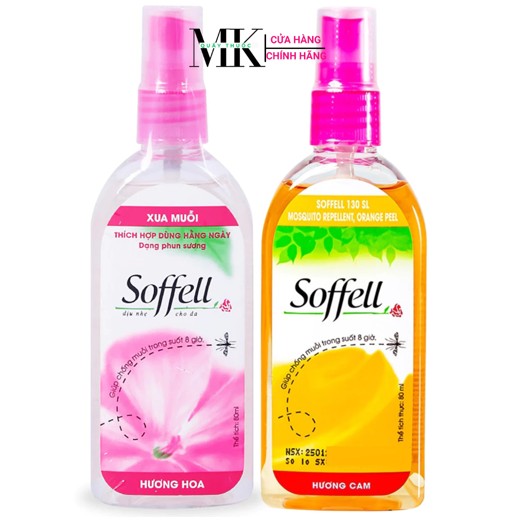 Xịt xua muỗi Soffell (80ml) giúp chống muỗi trong suốt 8 giờ | Shopee ...