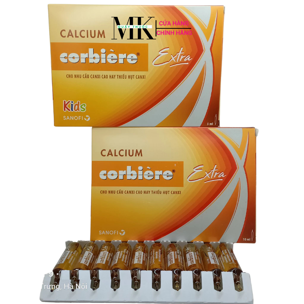 CALCIUM corbière Extra - Bổ sung canxi cho cơ thể, giúp giảm tình trạng loãng xương hộp 30 ống ...