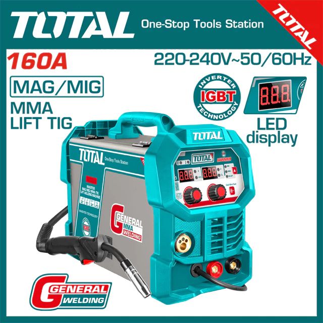 Máy hàn lift MAG/MIG/MMA/TIG Inverter 160A/80V Total TMGT1601/TMGT16058 ...