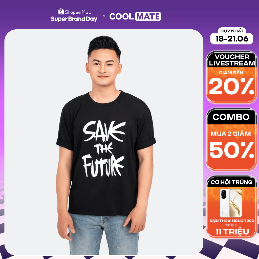 [18-21.6 Mua 2 giảm 50%][Outlet Không đổi trả Áo thun OVERSIZE in Save The Future CLEAN VIETNAM ...