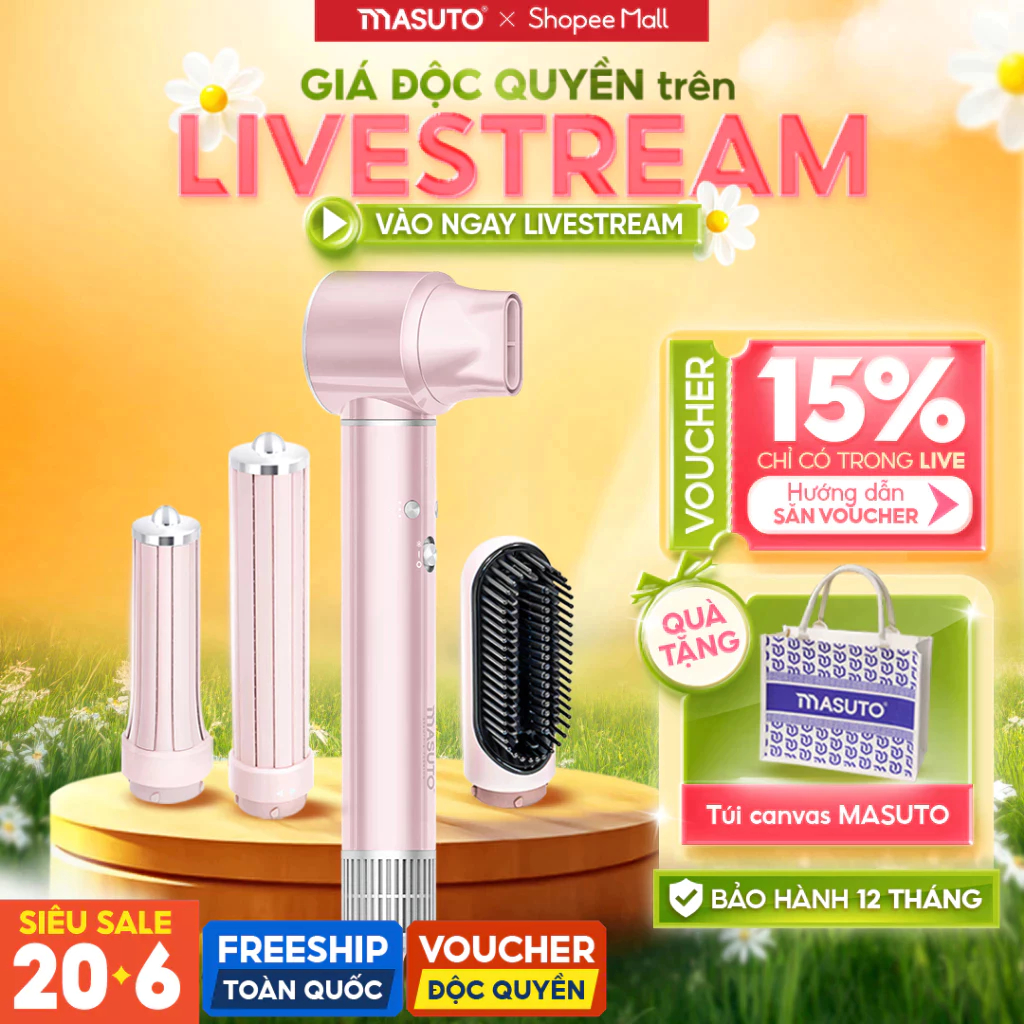 [VOUCHER 300K - LIVE SHOP] Máy Sấy Và Tạo Kiểu 5Trong 1 Masuto ...