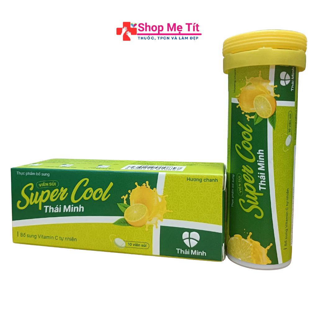 Viên Sủi Super Cool Thái Minh hương Chanh - Bổ sung Vitamin C tự nhiên ...