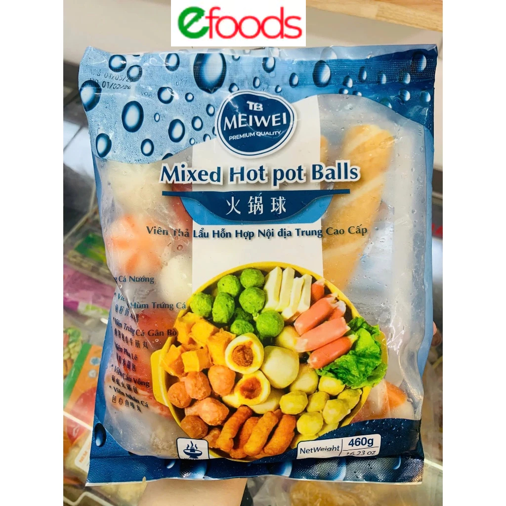 Viên Thả Lẩu Cao Cấp TB Meiwei 460g Mix 6 Vị-Đầy Đủ Hóa Đơn, An Toàn, Tiện Lợi (Hỏa Tốc HN ...