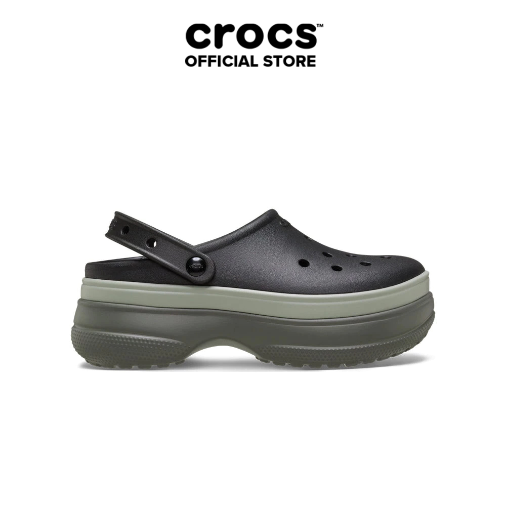 Giày Clog Unisex Crocs Classic Stacked - Black - 211355-001 | Shopee ...