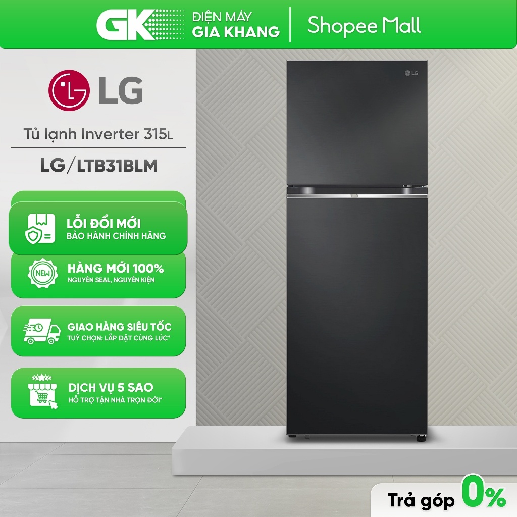[GIAO TOÀN QUỐC] LTB31BLM - Tủ Lạnh LG Inverter 315 Lít LTB31BLM - Bảo Hành Chính Hãng | Shopee ...