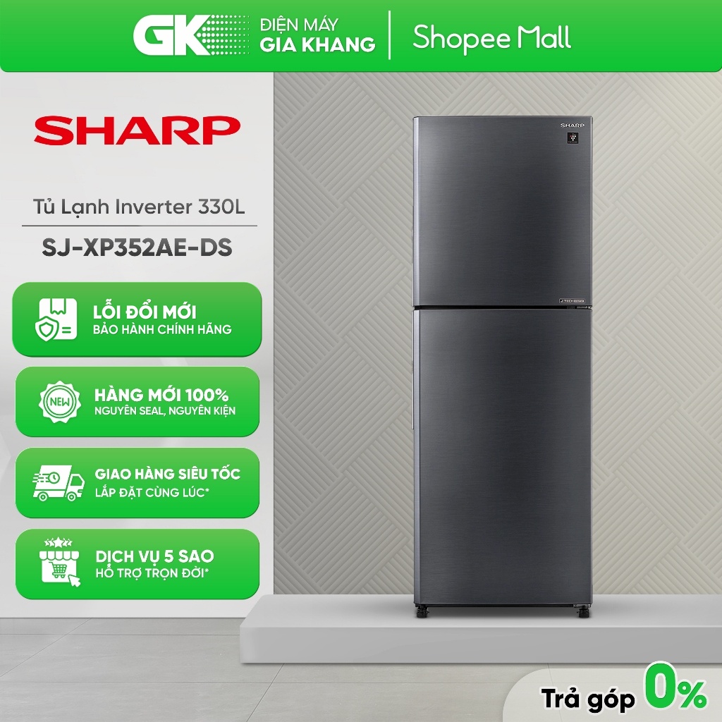 SJ-XP352AE-DS - Tủ Lạnh Sharp Inverter 330L SJ-XP352AE-DS [Freeship HCM ...