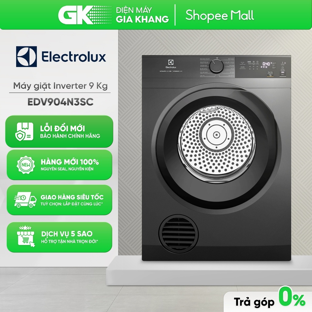 EDV904N3SC - Máy Sấy Thông Hơi Electrolux 9kg UltimateCare 300 - Xám ...