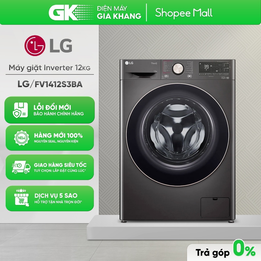 FV1412S3B - Máy Giặt Lồng Ngang LG AI DD™ Inverter 12 Kg FV1412S3B ...