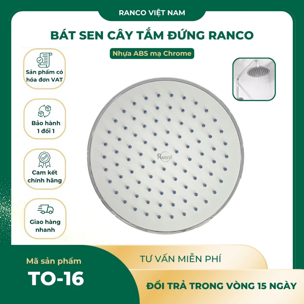 Bát sen cây tắm đứng, bát sen tắm tròn RANCO nhựa ABS cao cấp 20cm kích ...
