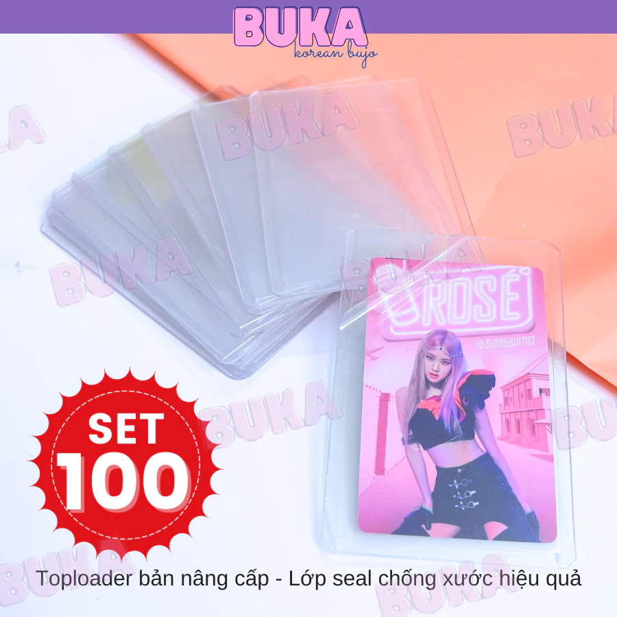 100 Toploader Khay Đựng Card Ảnh Thần Tượng Có Seal Buka Để Card Idol ...