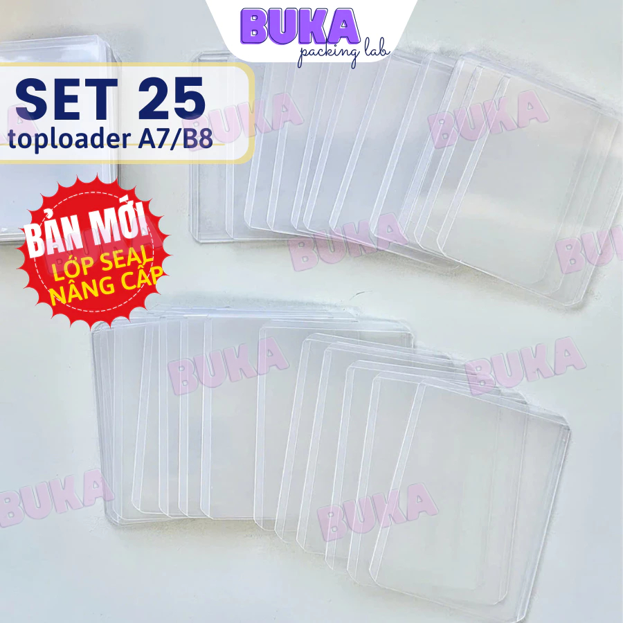 Set 25 Toploader A7 B8 PVC Trong Suốt Bảo Vệ Ảnh Kpop, Anime, Ma Sói ...