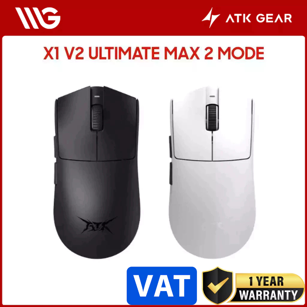Chuột không dây ATK Blazing Sky X1 V2 Ultimate Dual Mode Black / White ...