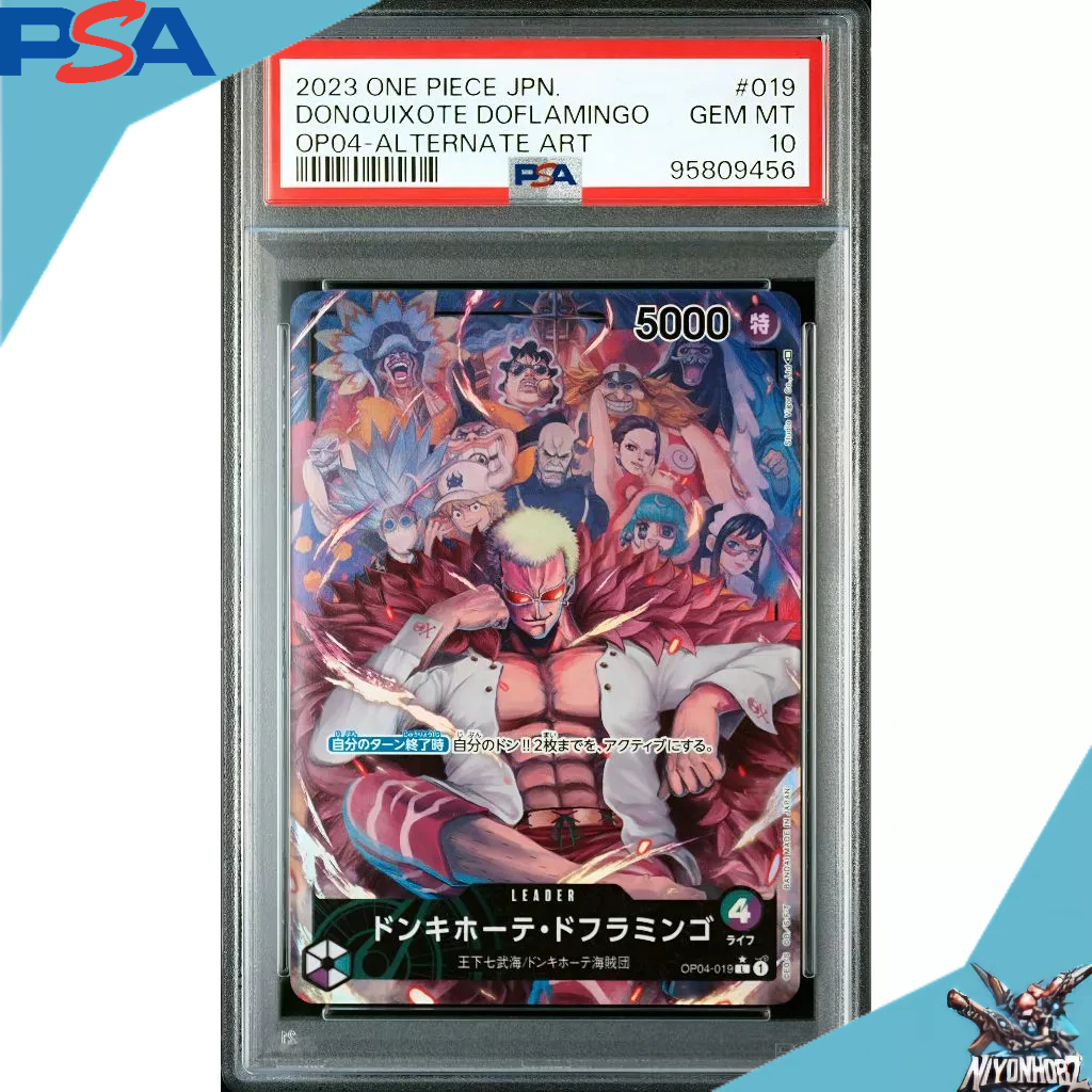 [PSA 10] DONQUIXOTE DOFLAMINGO OP04-019 LEADER ALTERNATE ART 2023 ONE ...