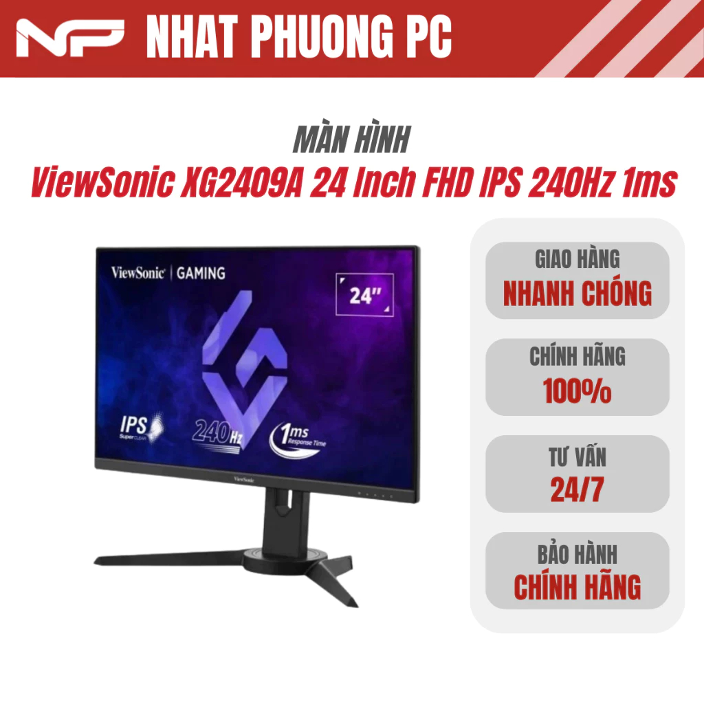 Màn Hình Gaming ViewSonic XG2409A 24 Inch FHD IPS 240Hz 1ms - Chính ...