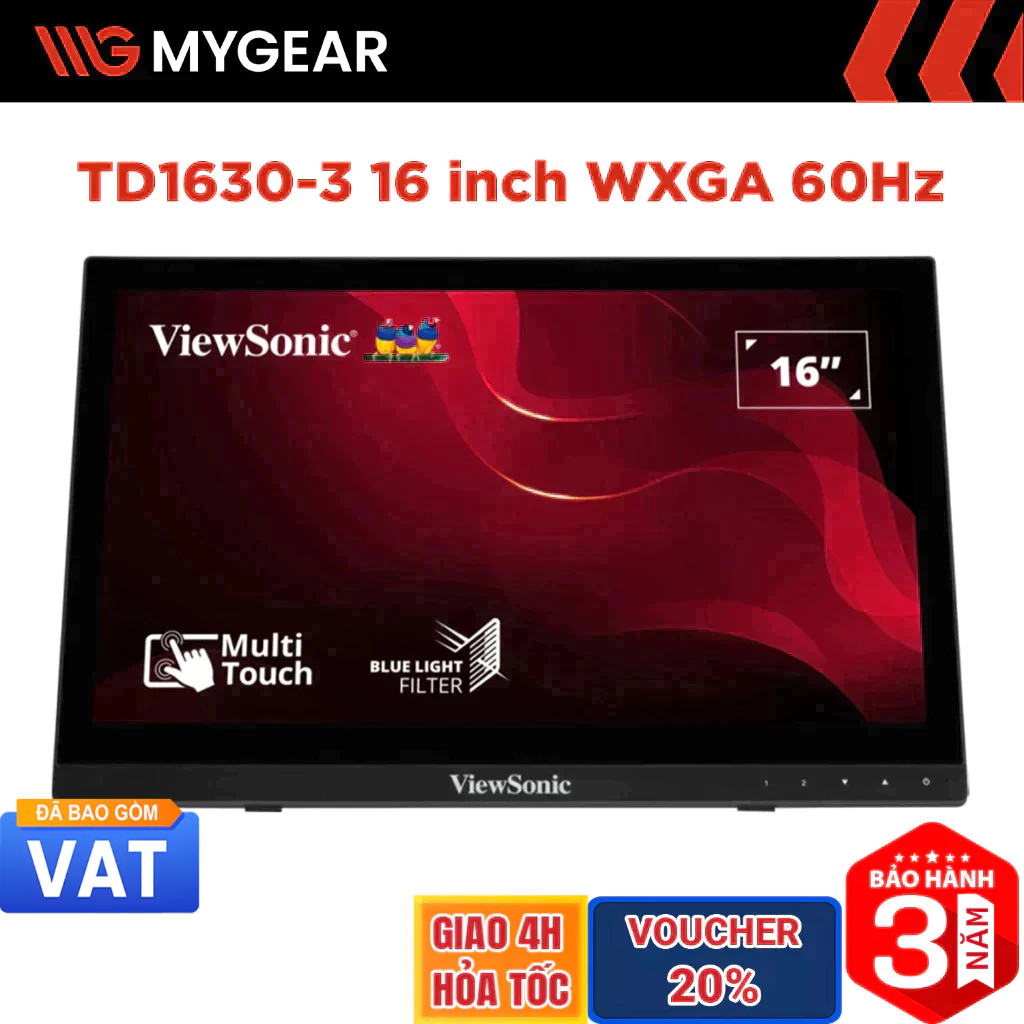 Màn hình cảm ứng ViewSonic TD1630-3 16 inch WXGA 60Hz 8ms TN | Shopee ...
