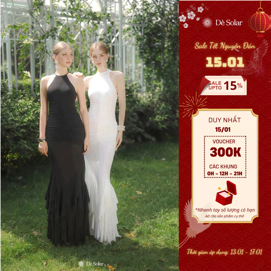 Đầm Dài Đuôi Cá Dè Solar ECLIPSE Dress Thiết Kế Dáng Dài Ôm Body Cách ...