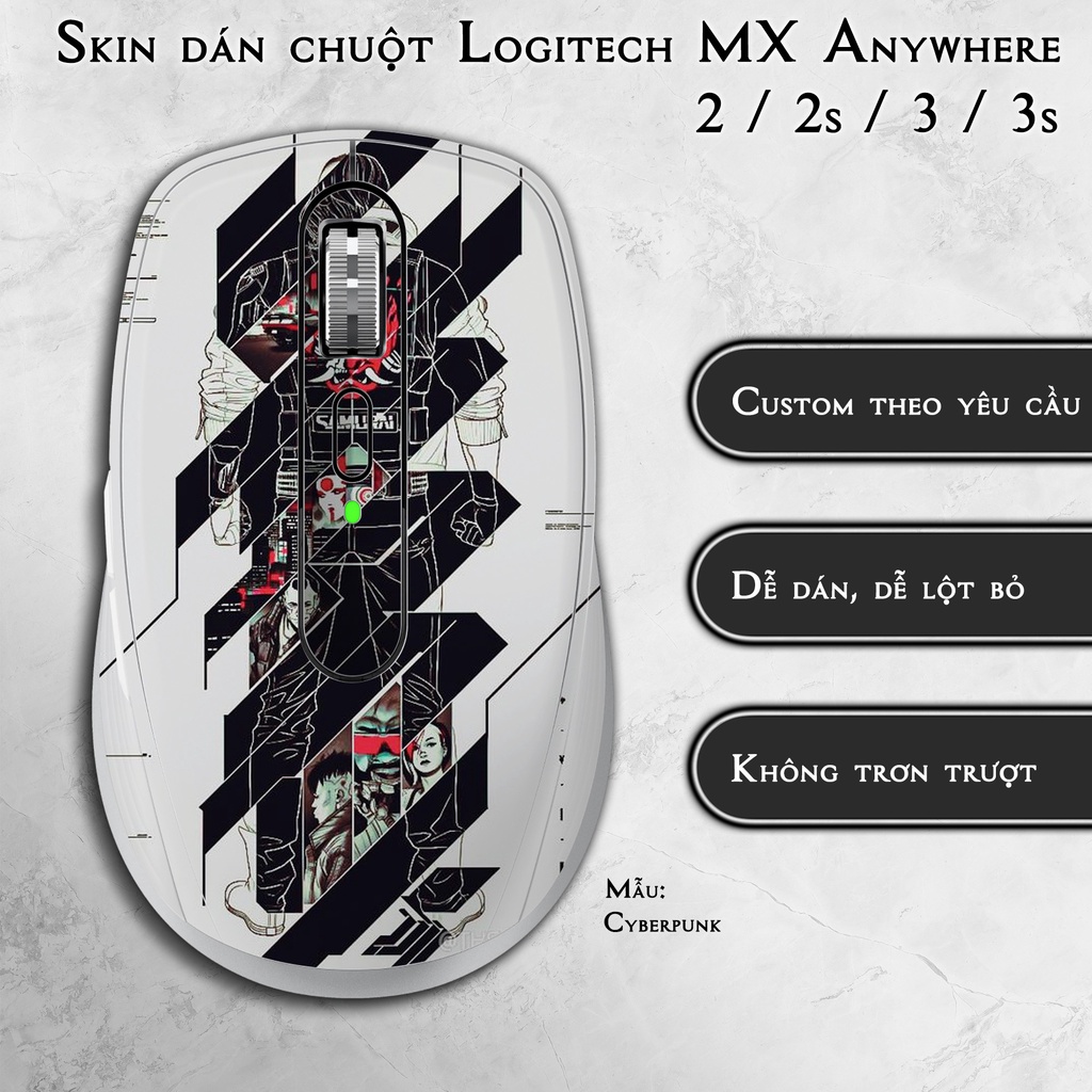 Skin dán chuột Logitech MX Anywhere 2 / 2s / 3 / 3s mẫu Cyberpunk ...