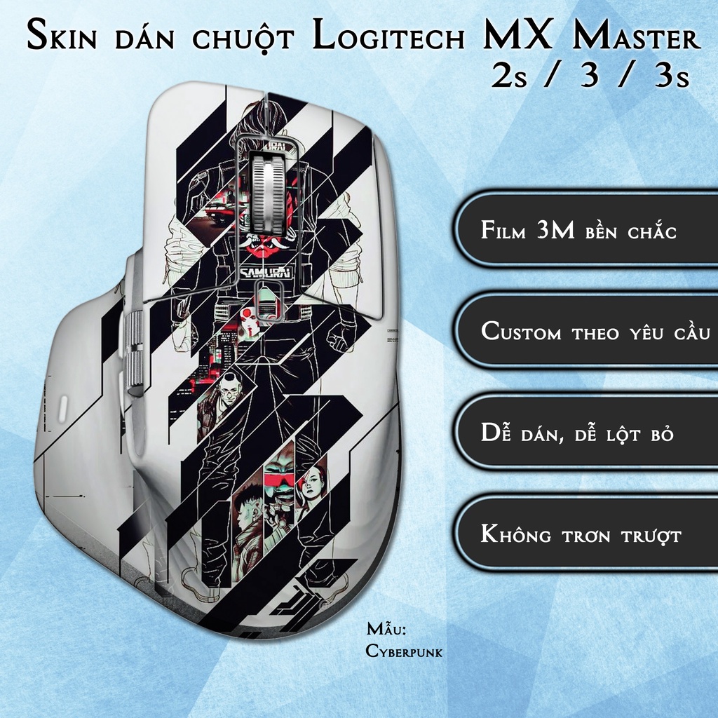 Skin dán chuột Logitech MX Master 2s / 3 / 3s mẫu Cyberpunk | Miếng dán ...