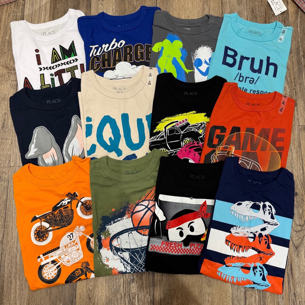 BM3 - Áo cotton Place dư xịn dòng đại nhiều màu bé trai size 4-16y ...