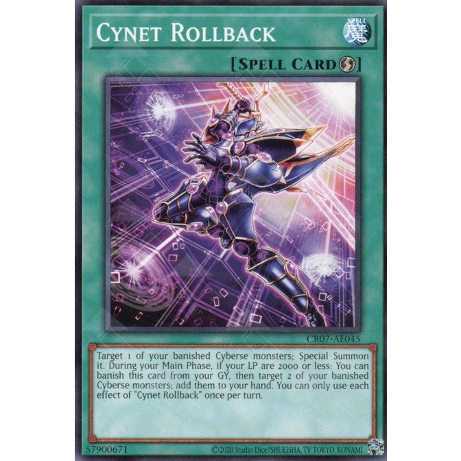 [ Bài Yugioh Chính Hãng ] CR07-AE045 Cynet Rollback - Common | Shopee Việt Nam