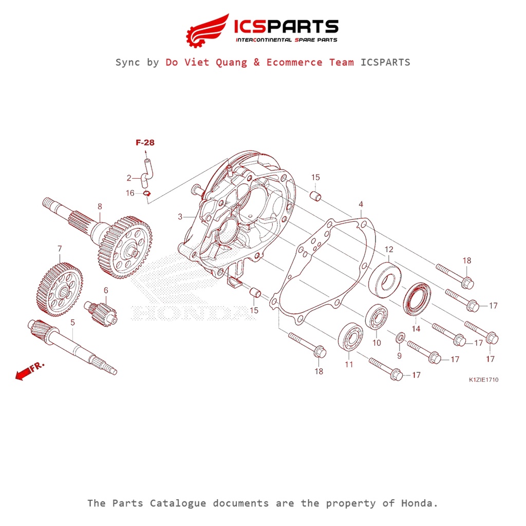 0 (E-17-10 - TRANSMISSION - PCX 160 K1Z (2021+)-B) HONDA Pcx 160 K1Z ...