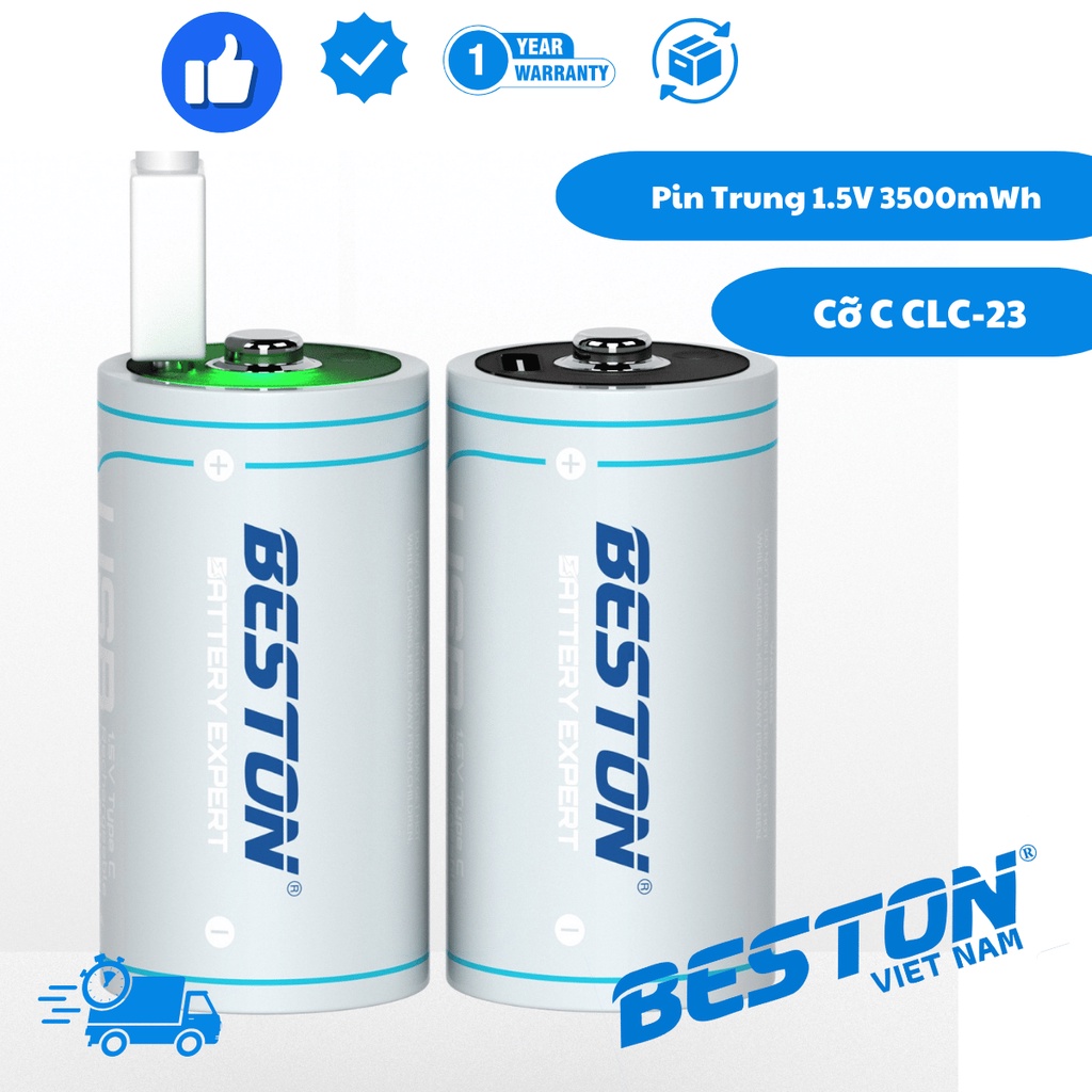 🔋 2 PIN TRUNG 1.5V 3500mWh CỠ C CLC-23 – NĂNG LƯỢNG CAO, SỬ DỤNG LINH ...