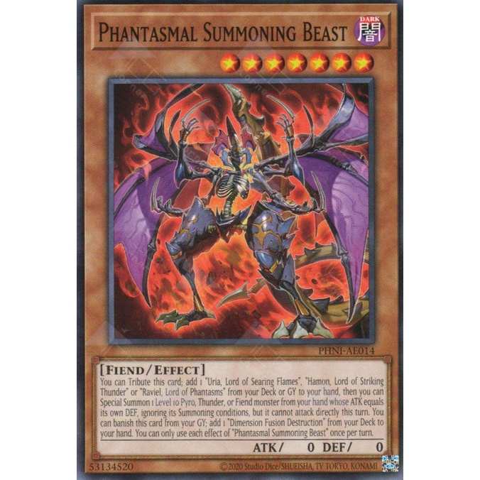 Thẻ bài Yugioh! - Phantasmal Summoning Beast - PHNI-AE014" | Shopee ...