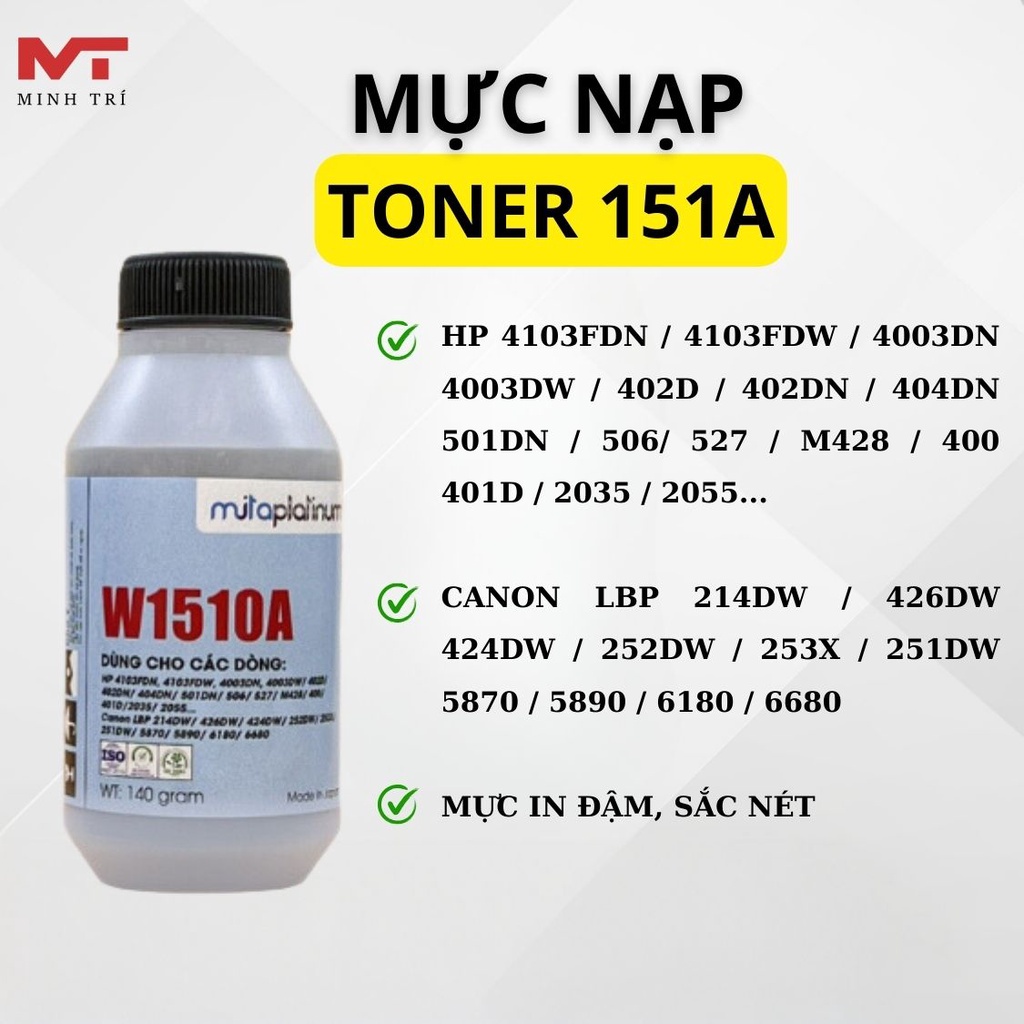 Mực nạp 151A (W1150A) dùng cho máy in HP 4103FDN, 4003DW / Canon LBP ...