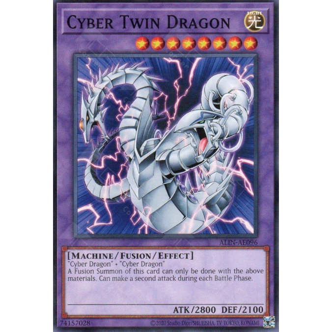 [ Bài Yugioh Chính Hãng ] ALIN-AE096 Cyber Twin Dragon - Common | Shopee Việt Nam