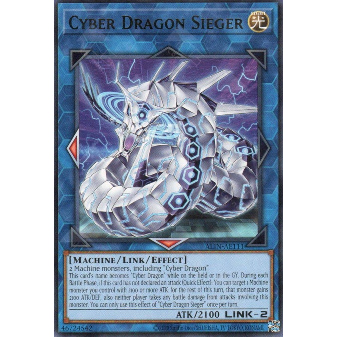 [ Bài Yugioh Chính Hãng ] ALIN-AE111 Cyber Dragon Sieger - Rare | Shopee Việt Nam