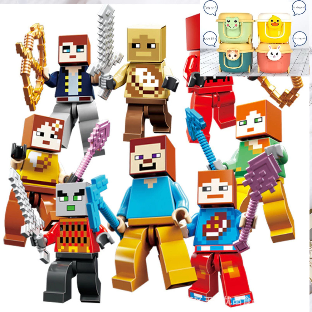 Đồ Chơi xếp hình khối nam châm Minecraft, Nhân vật Minecraf Mô Hình ...
