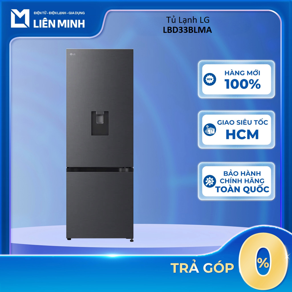 LBD33BLMA - Tủ Lạnh LG Ngăn Đá Dưới Màu Đen 332L LBD33BLMA - Bảo Hành ...