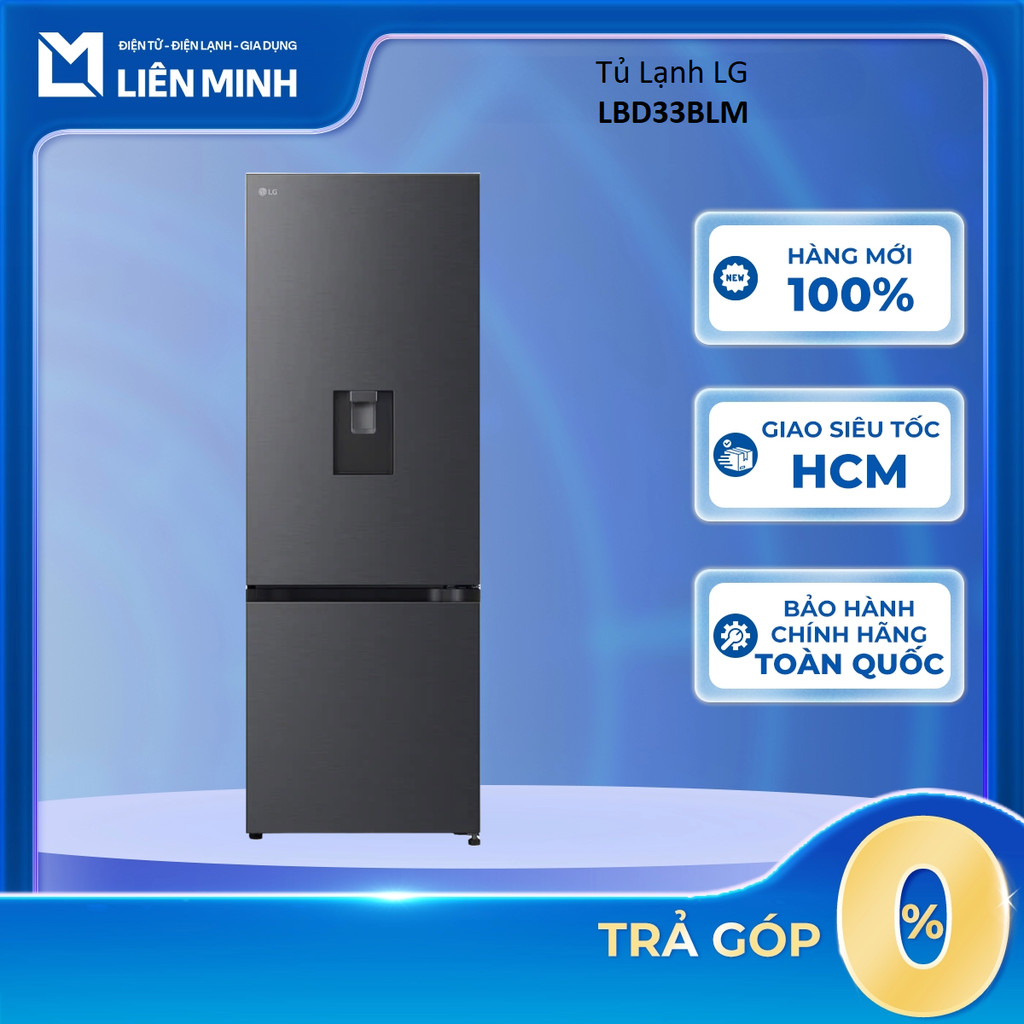 LBD33BLM - Tủ Lạnh Lg Ngăn Đá Dưới Màu Đen 332L LBD33BLM - Bảo Hành ...