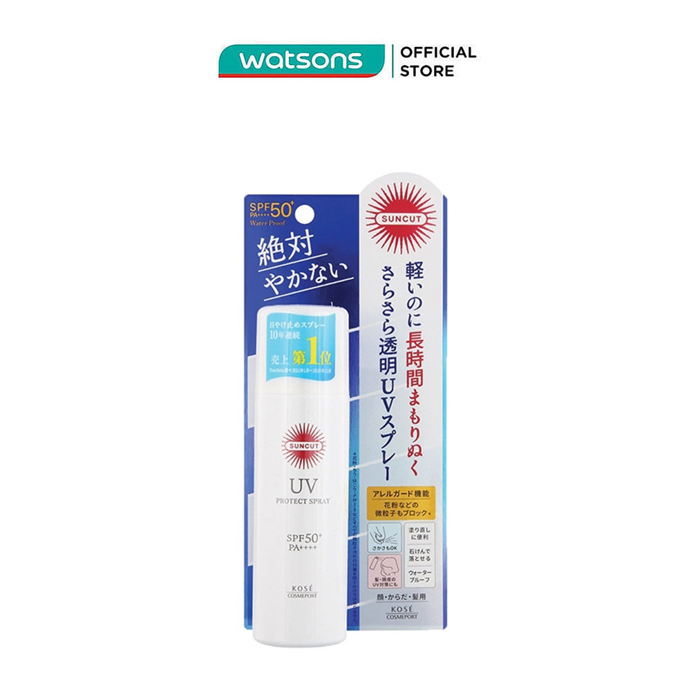 Xịt Chống Nắng Kosé Suncut UV Protect Spray SPF50+ PA++++ 60g | Shopee Việt Nam