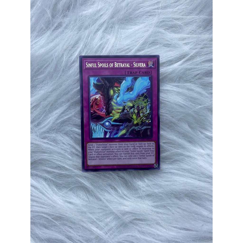 Thẻ Bài Yugioh Tiếng Anh Chính Hãng: Sinful Spoils of Betrayal – Silvera – AGOV-AE074 | Shopee ...