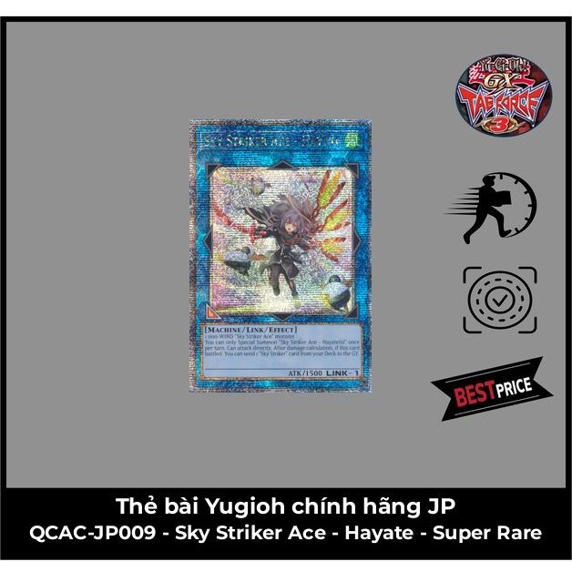 Thẻ bài Yugioh chính hãng JP: QCAC-JP009 - Sky Striker Ace - Hayate - Super Rare | Shopee Việt Nam