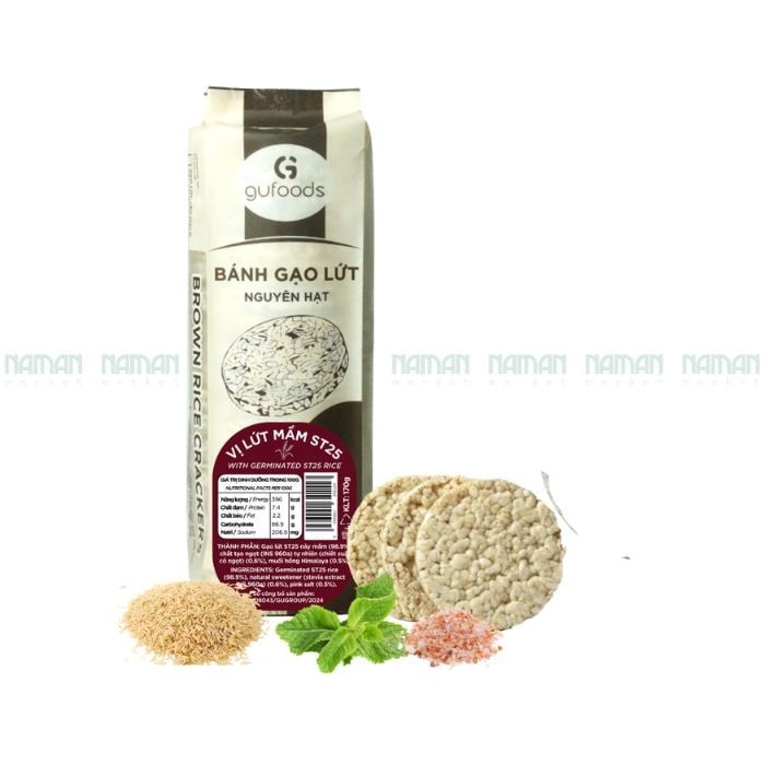 Bánh gạo lứt vị lứt mầm ST25 GUfoods 170g | Shopee Việt Nam