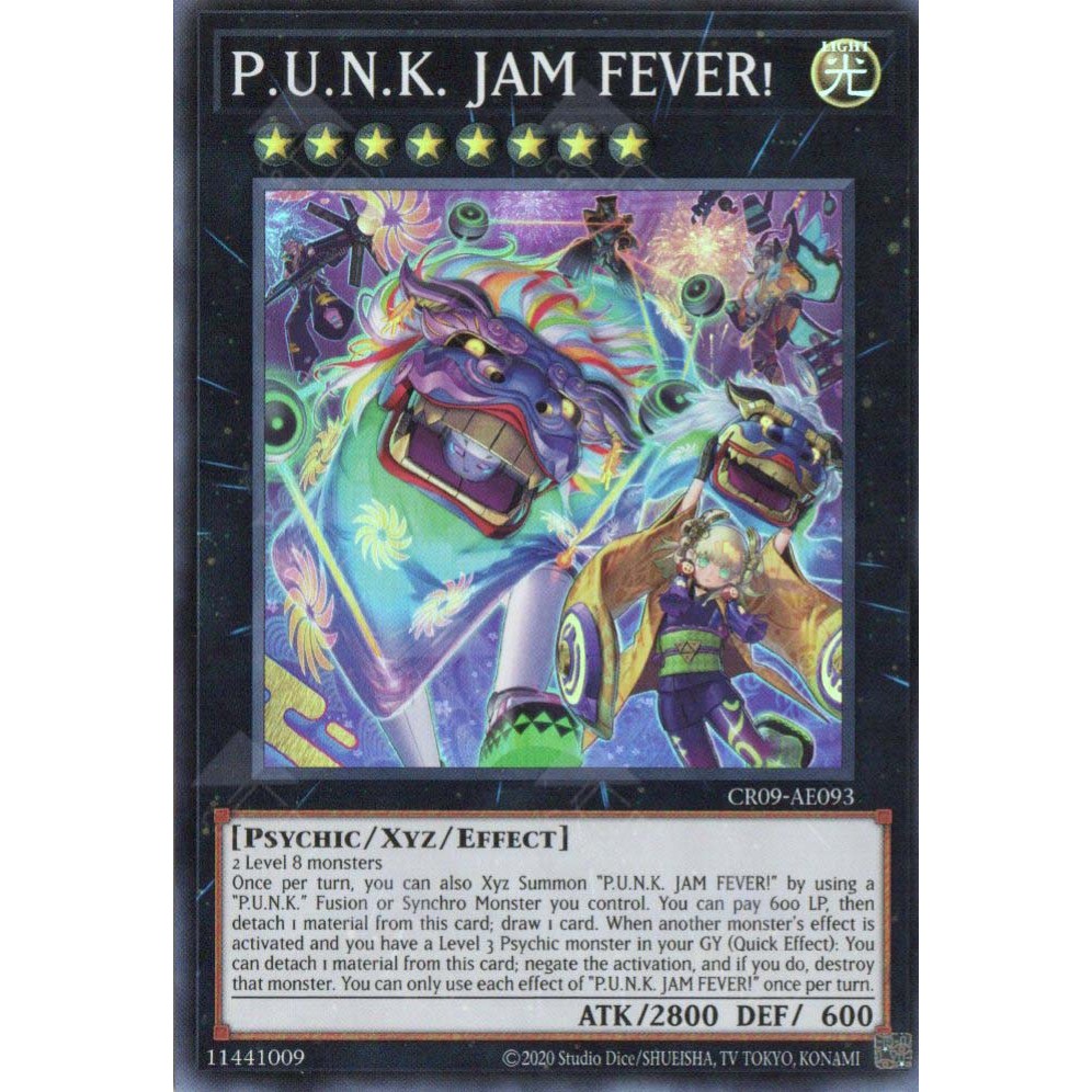 [ Bài Yugioh Chính Hãng ] CR09-AE093 P.U.N.K. JAM FEVER! - Super Rare | Shopee Việt Nam