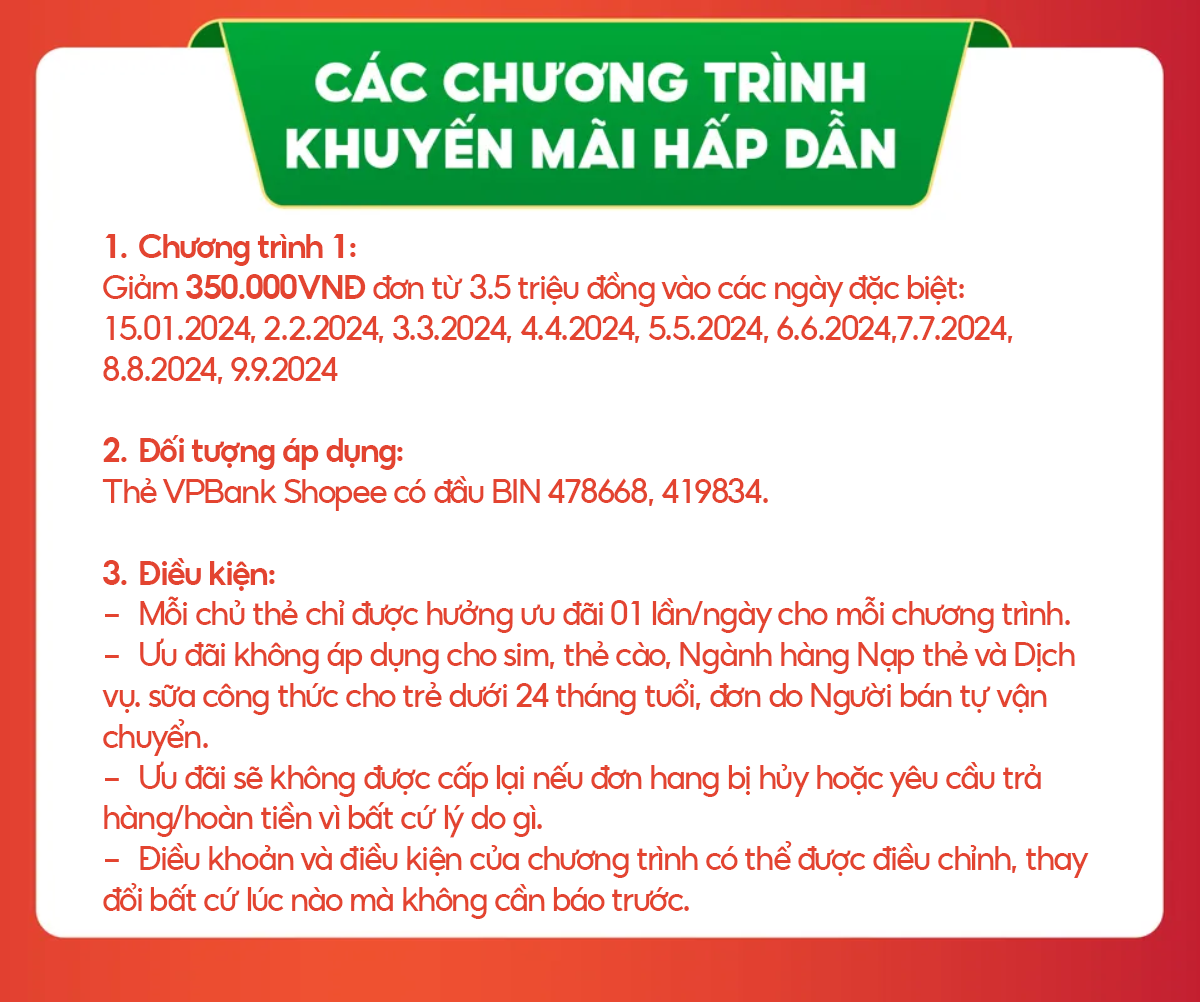 Thẻ tín dụng VPBank Shopee