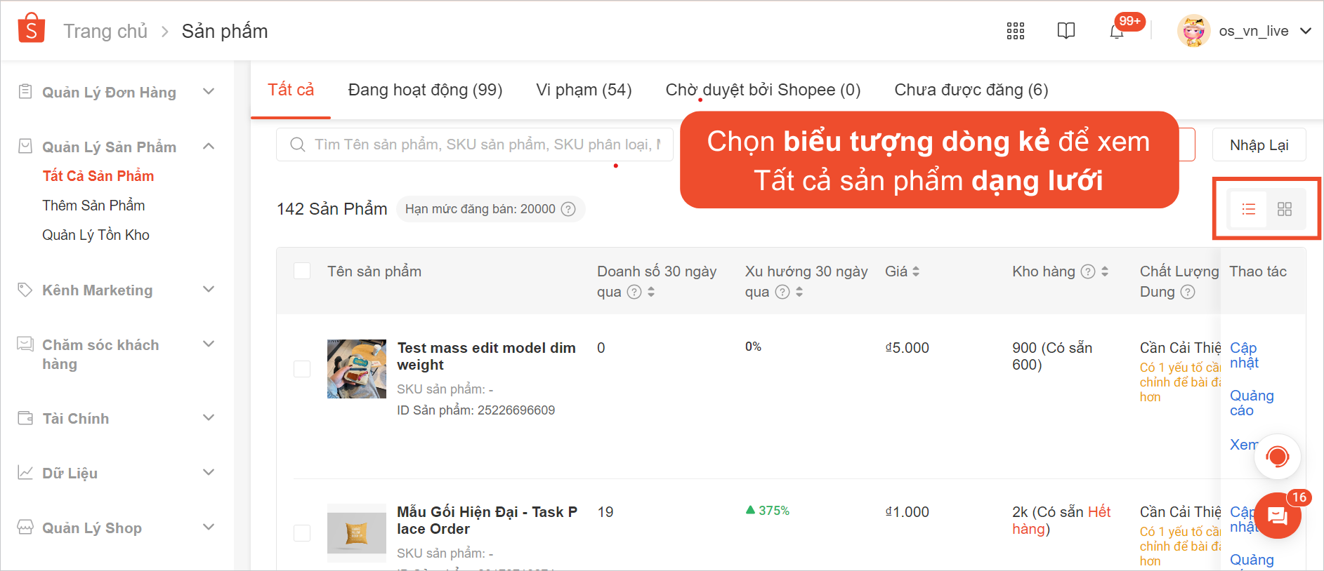 Xem Tất cả sản phẩm đăng bán của Shop | Học viện Shopee [Shopee]