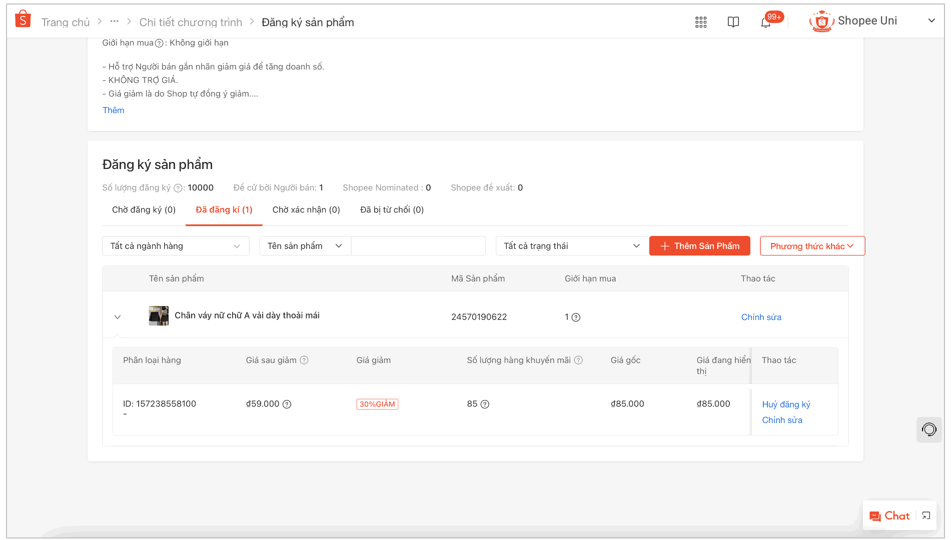 Hủy Đăng ký Sản phẩm tham gia Chương Trình Khuyến Mãi Cùng Shopee | Học ...