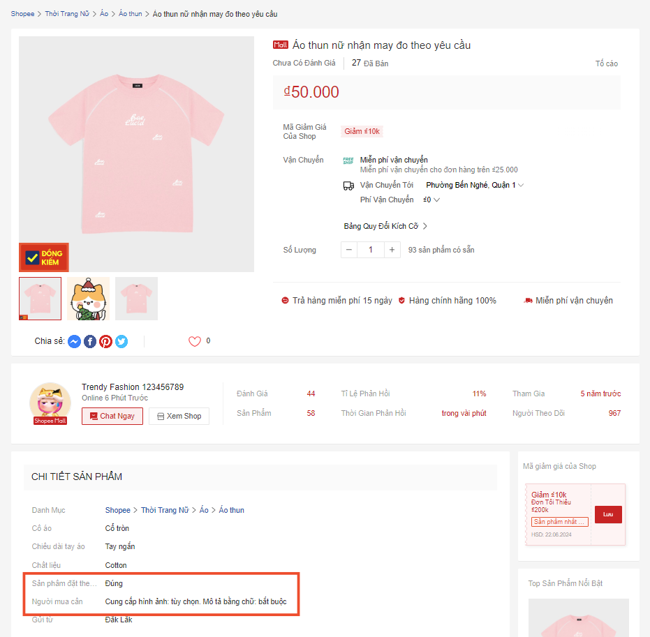 Hướng dẫn thêm thuộc tính “Sản phẩm đặt theo yêu cầu” vào sản phẩm ...