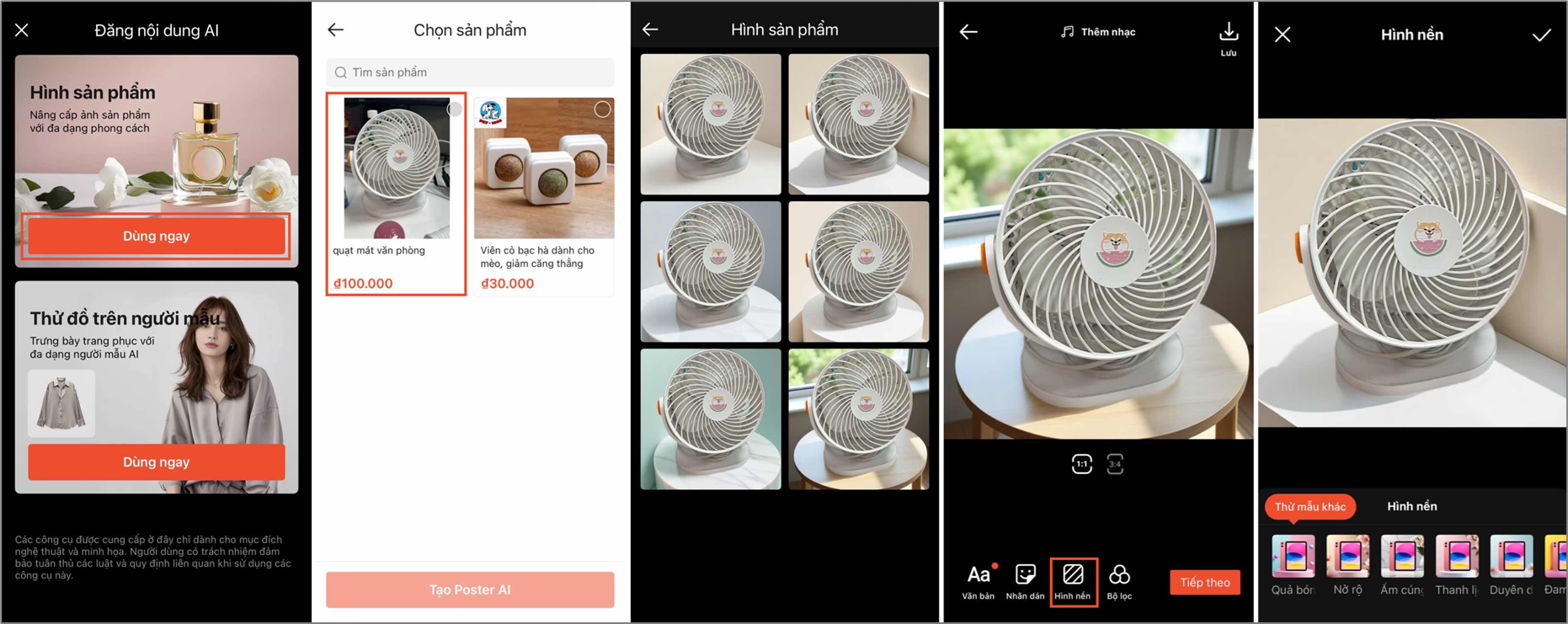 Tính năng Tạo hình ảnh sản phẩm bằng công cụ AI trong Shopee Video ...