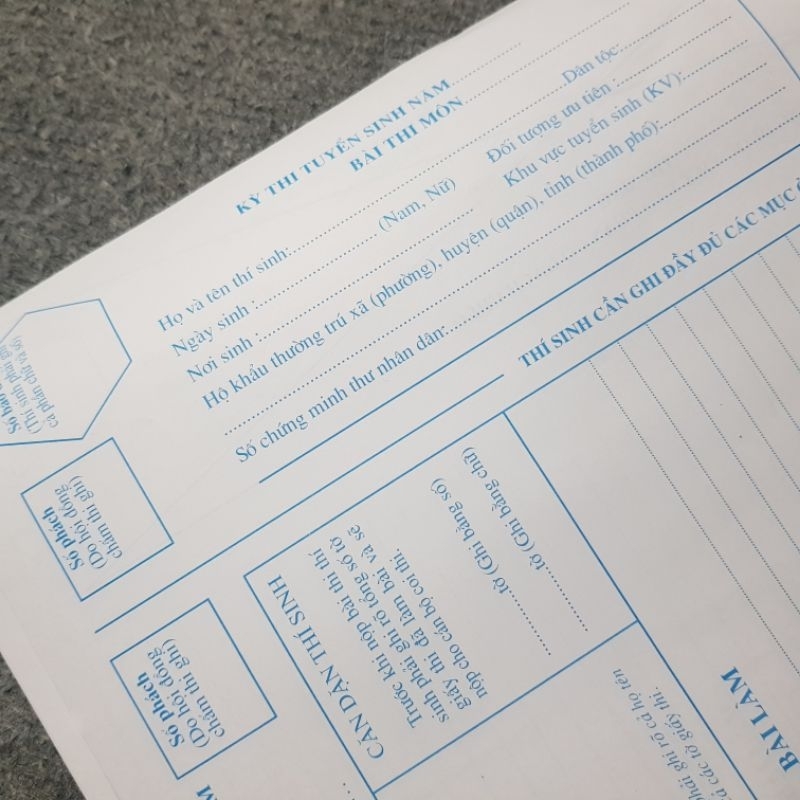 Combo Giấy Thi Đại Học, Giấy Thi Chuẩn Bộ Giáo Dục Khổ A3 Dùng Viết Luyện Thi. giá tốt Tháng 06 ...