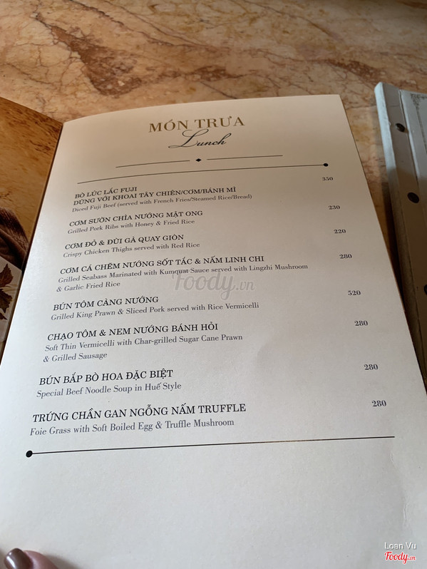 Runam nhà thờ đức bà menu | Foody.vn